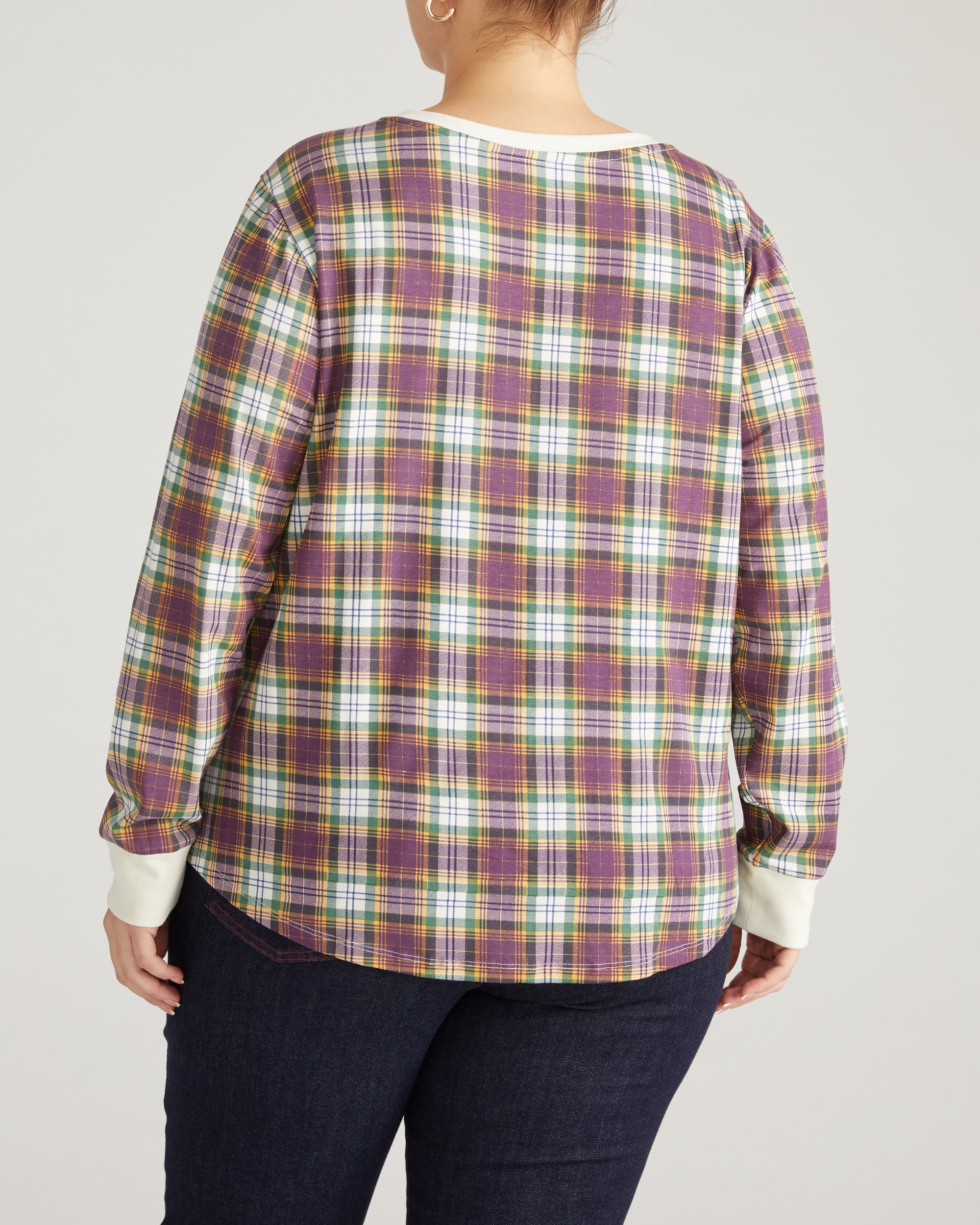 Long Sleeve Tee Rex - Purple Plaid – Universal Standard