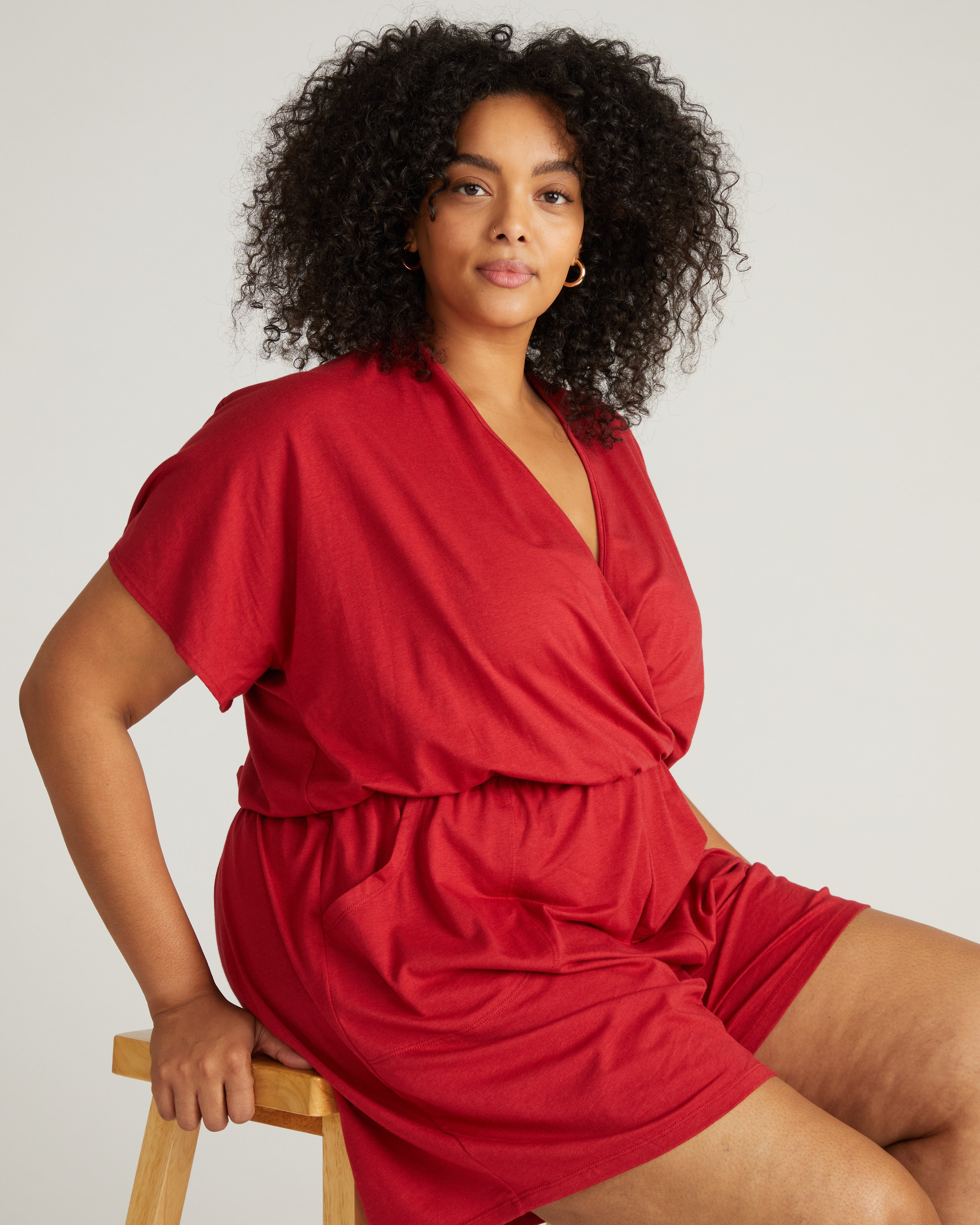 Nora Cross Front Romper - Raspberry – Universal Standard