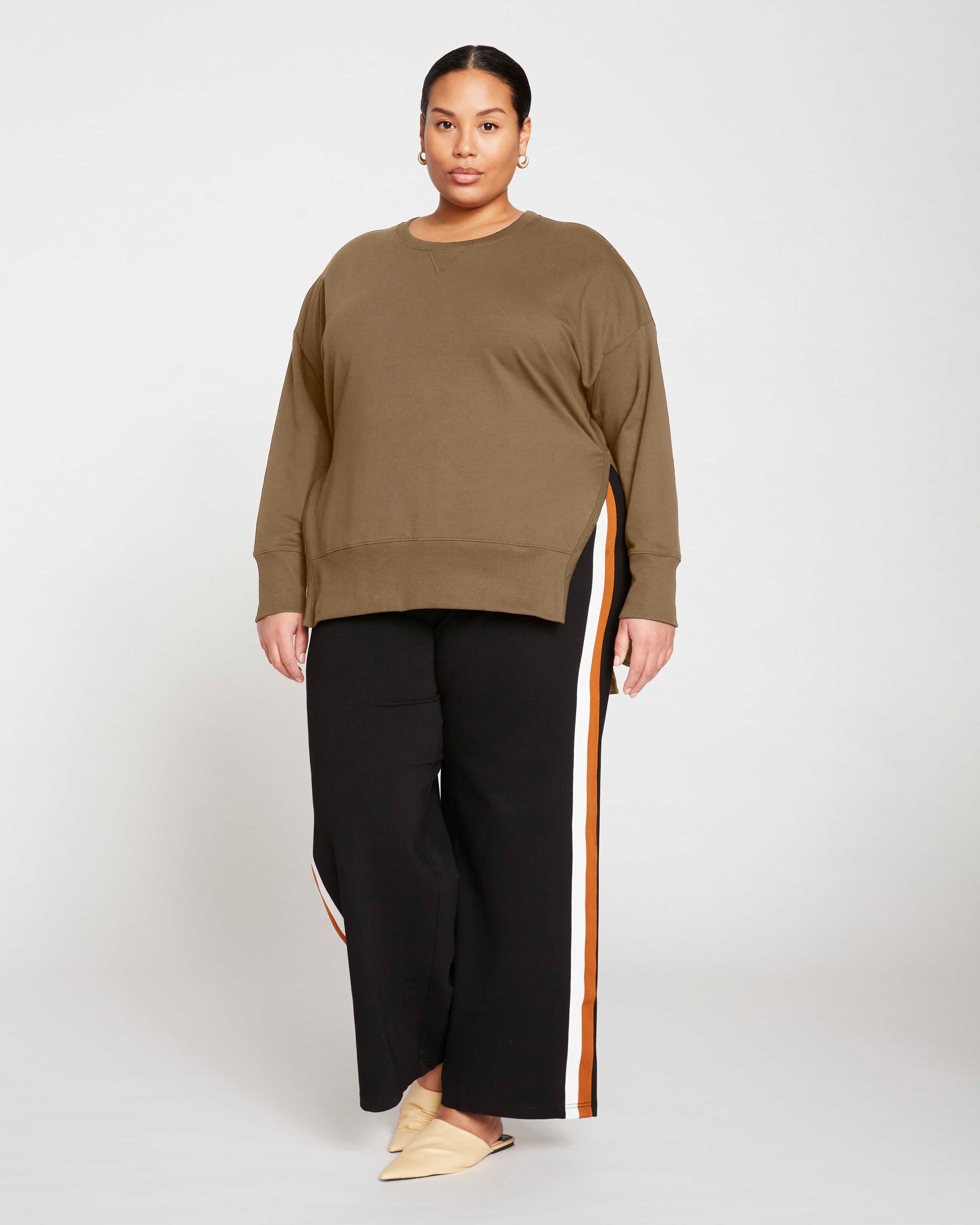 Fiona Side Slit Sweatshirt - Crocodile – Universal Standard