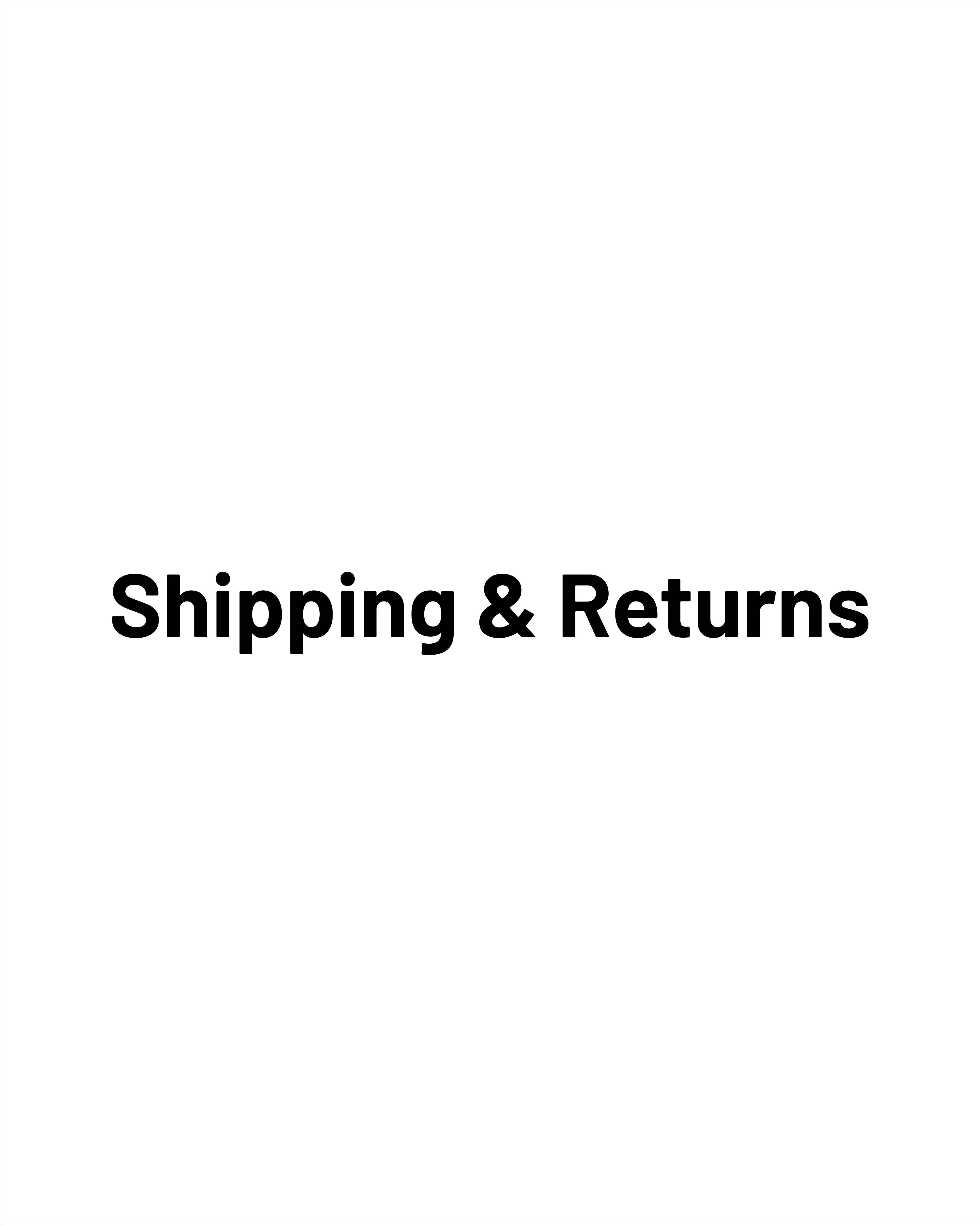 Shipping & Returns – Universal Standard